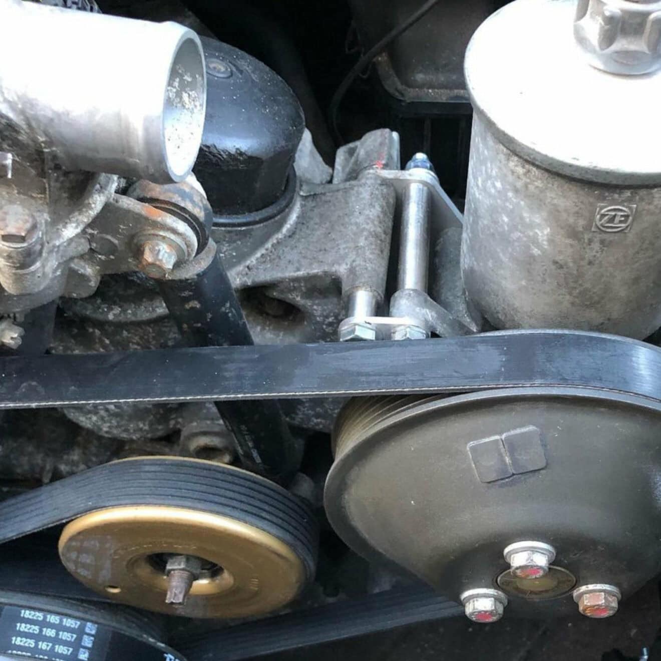 M111 Power Steering Pump Adapter Kit Mercedes 190E W201 230 Kompressor ...